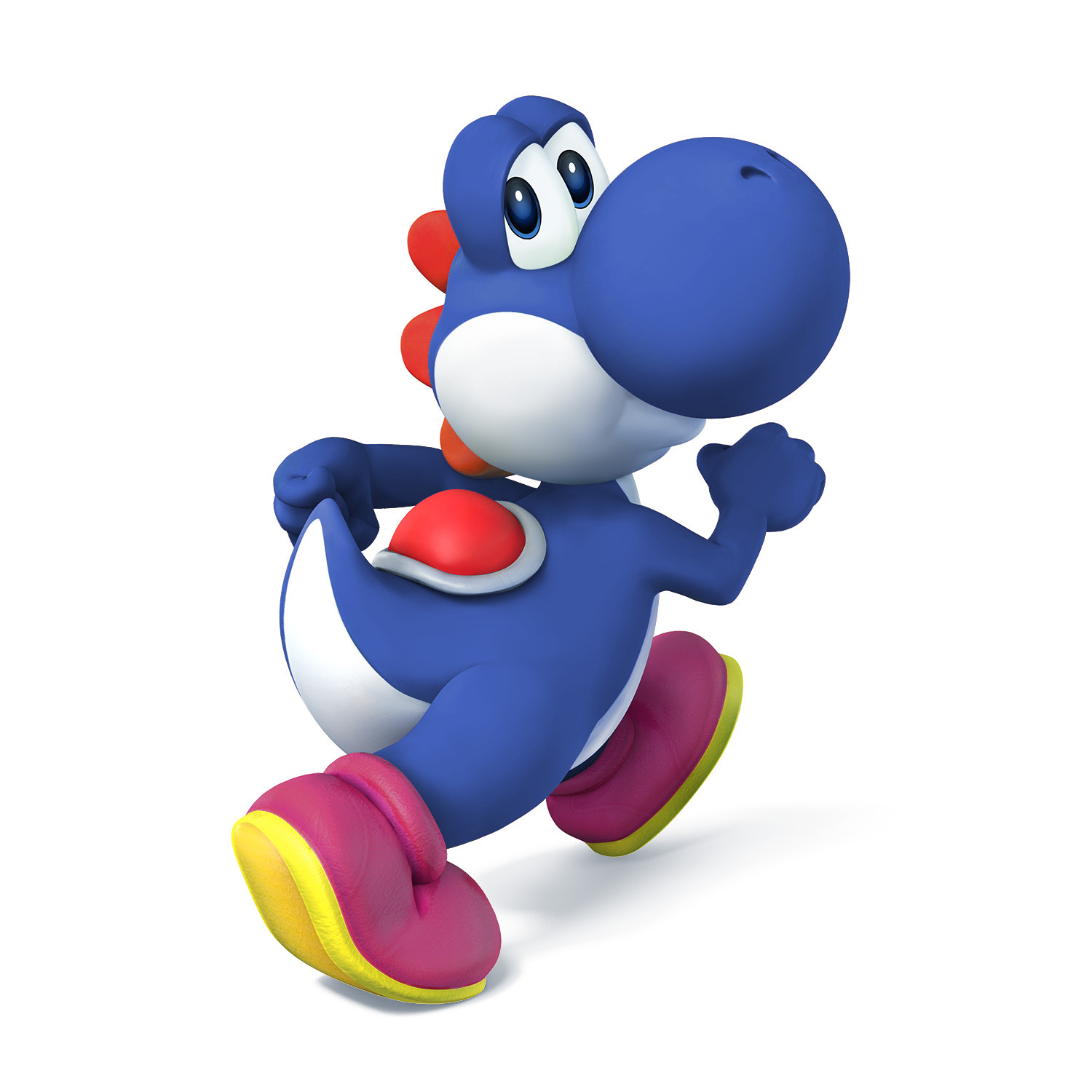 File:Yoshi SSB4 Artwork - Blue.jpg - Super Mario Wiki, the Mario ...
