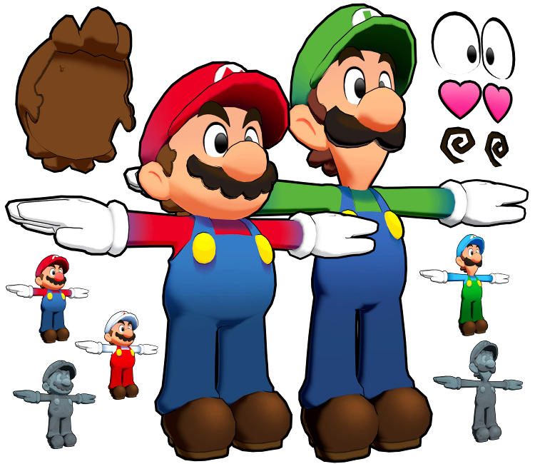 File:MALBS Mario and Luigi Model.png - Super Mario Wiki, the Mario ...