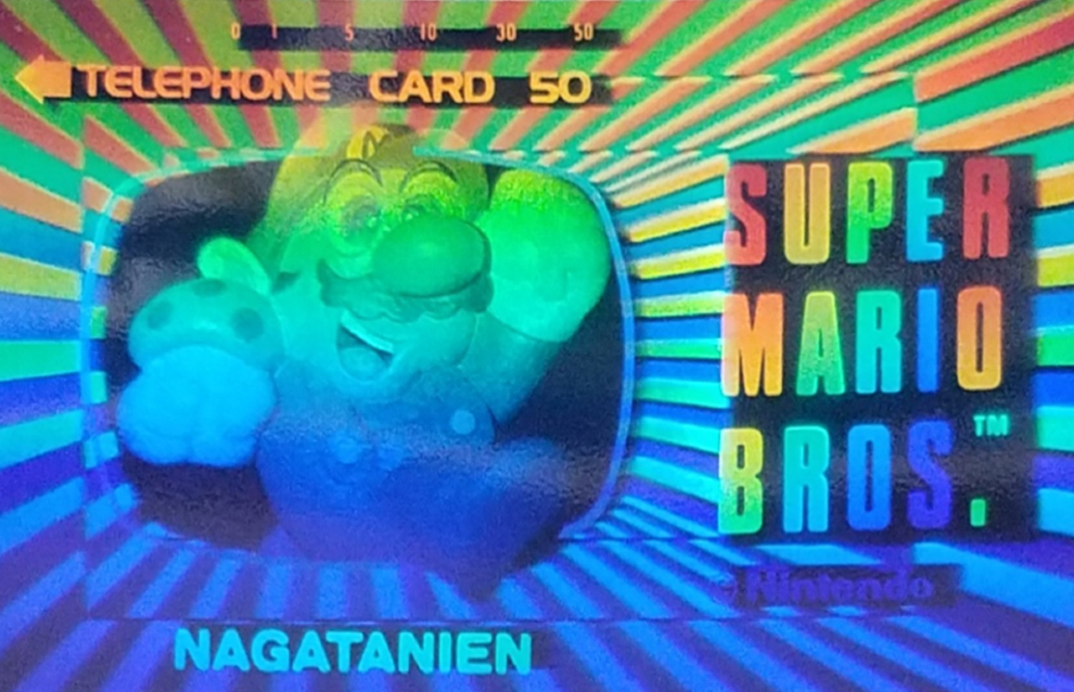 File:Nagatanien SMB holographic phone card.jpg - Super Mario Wiki, the ...