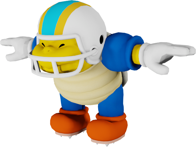 File:MGSRCharginChuckModel.png - Super Mario Wiki, the Mario encyclopedia