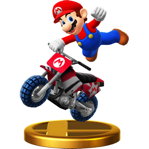 File:SSB4TrophyMarioStandardBike.png - Super Mario Wiki, the Mario ...
