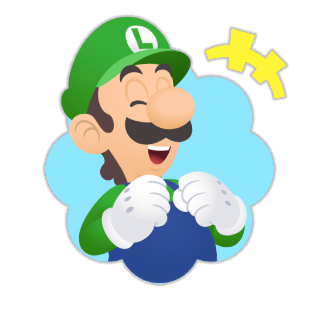 File:Luigi Happy Reaction.png - Super Mario Wiki, the Mario encyclopedia