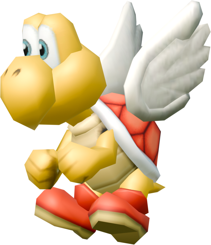 File:NSMBW Asset Model Koopa Paratroopa (Red).png - Super Mario Wiki ...
