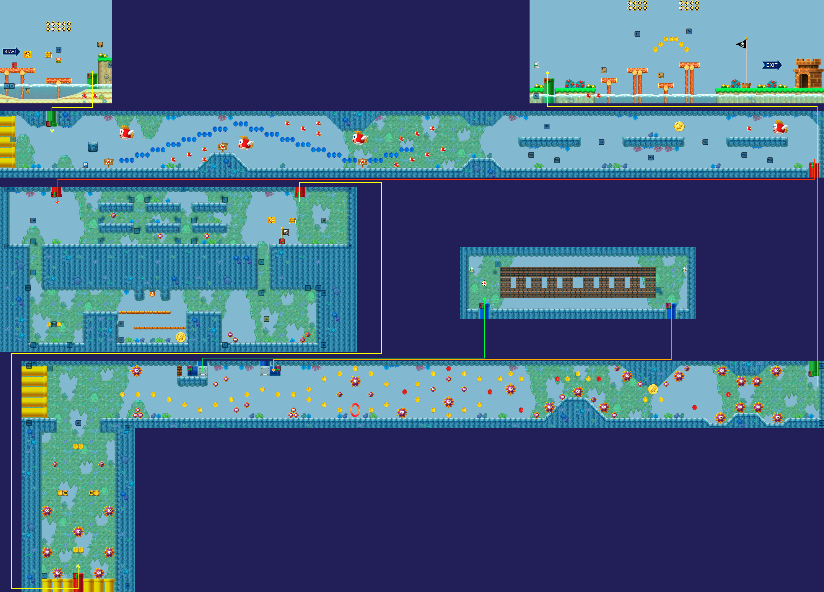 File:NSMB2 map 3A.png - Super Mario Wiki, the Mario encyclopedia