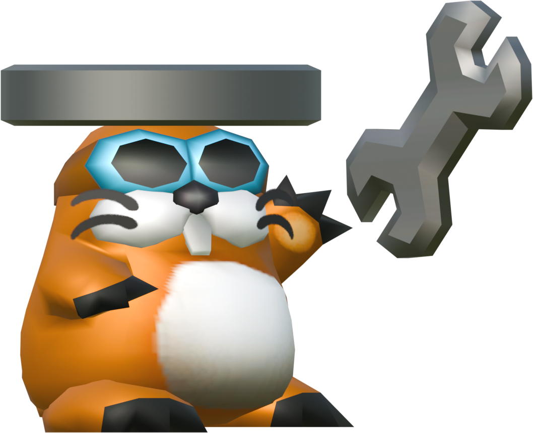 File:NSMBU Asset Model Rocky Wrench.png - Super Mario Wiki, the Mario ...