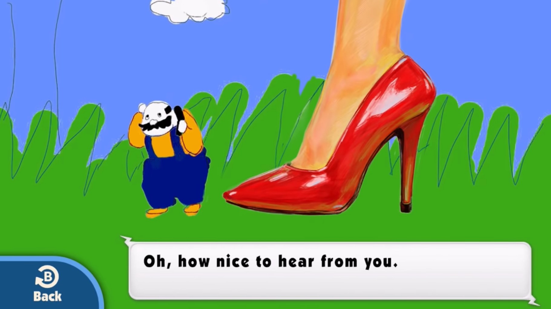 File:Calling Tiny Man.jpg - Super Mario Wiki, the Mario encyclopedia