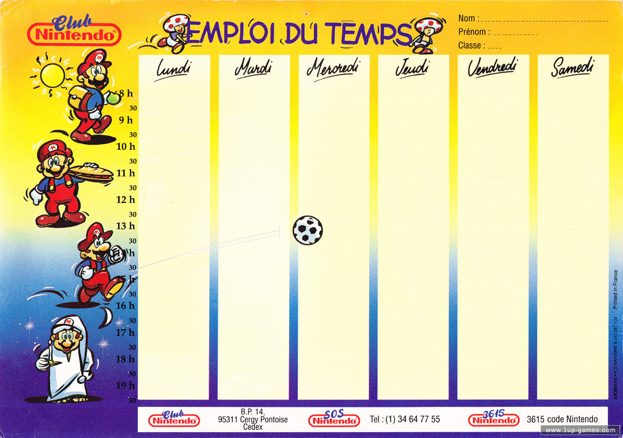 File:CL Timetable.jpg - Super Mario Wiki, the Mario encyclopedia