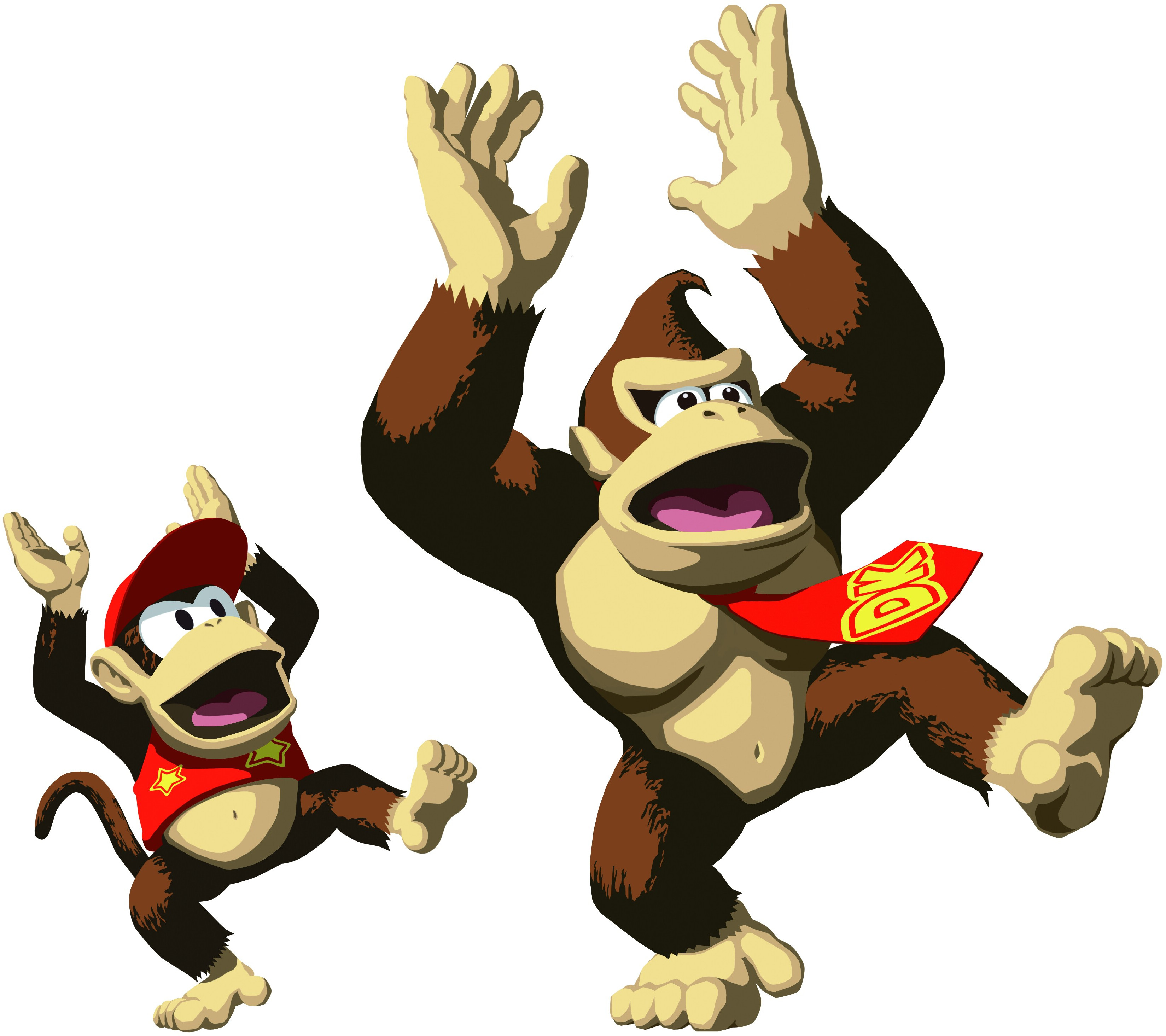 File:DK and Diddy dancing DKa artwork.jpg - Super Mario Wiki, the Mario ...