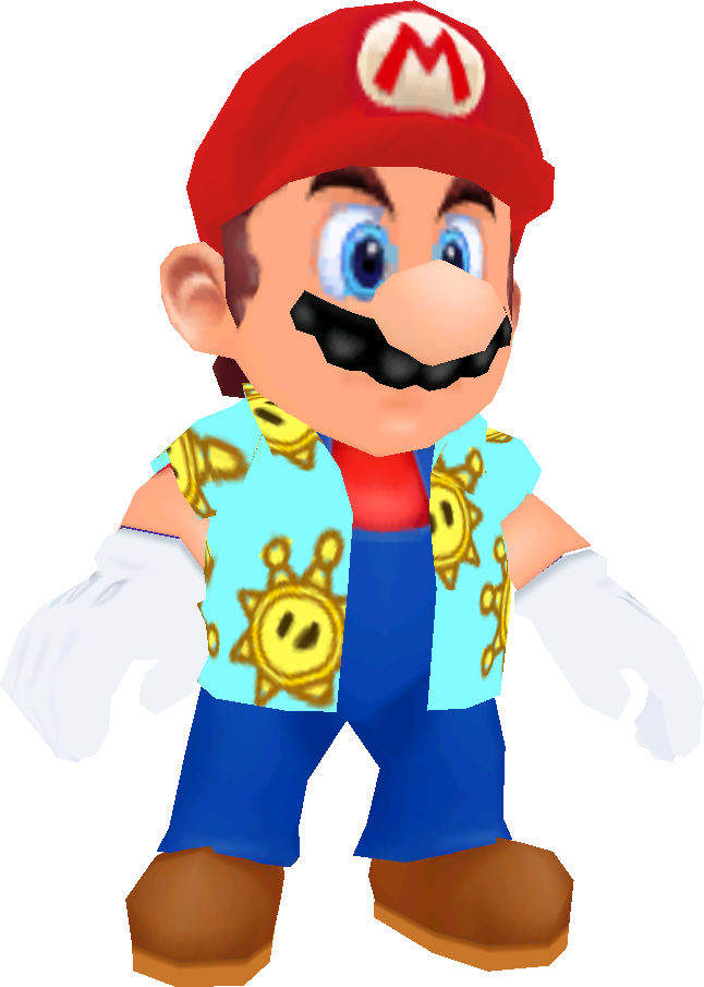 File:Sunshine Mario Tourist Model.png - Super Mario Wiki, the Mario ...