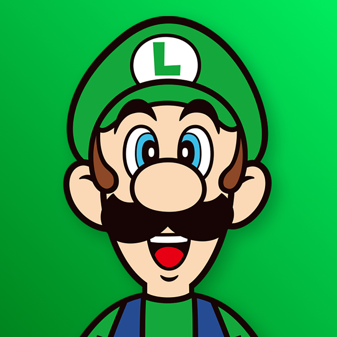 File:PN Quick Draw image Luigi bw.svg - Super Mario Wiki, the Mario ...