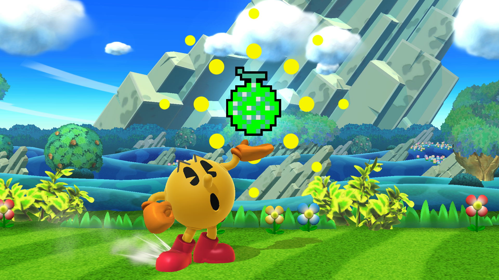 File:Pac-Man Bonus Fruit Melon Wii U.jpg - Super Mario Wiki, the Mario ...