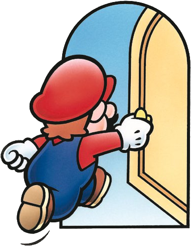 File:Mario entering door SMA artwork.png - Super Mario Wiki, the Mario ...