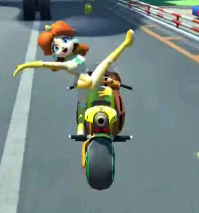 File:Daisy Trick Bike A.png - Super Mario Wiki, the Mario encyclopedia