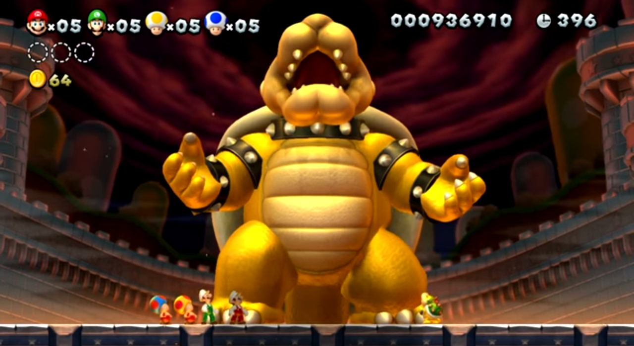 File:NSMBU Final Bowser Battle Screenshot.png - Super Mario Wiki, the ...