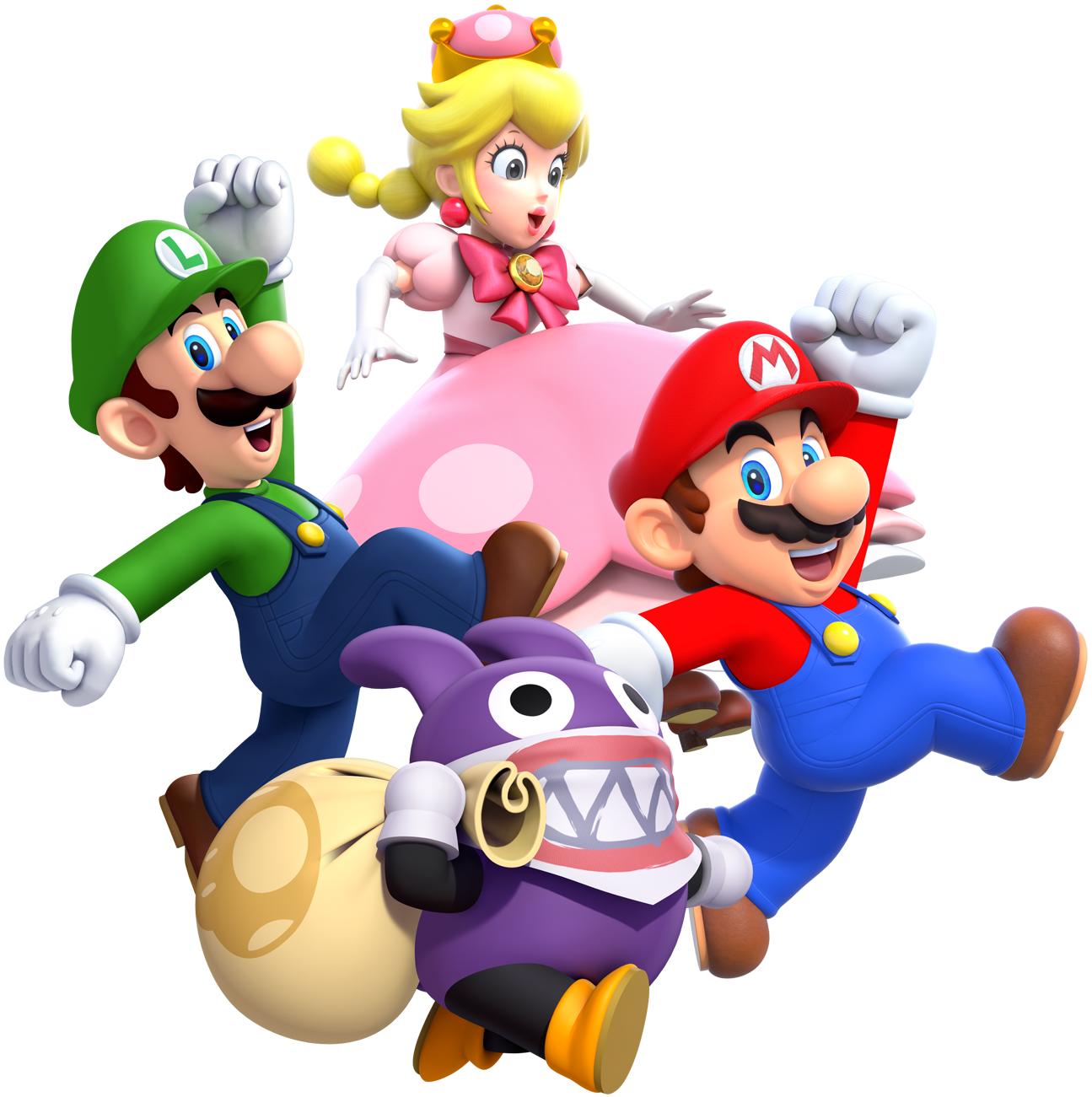 File:NSMBU Deluxe cast.png - Super Mario Wiki, the Mario encyclopedia