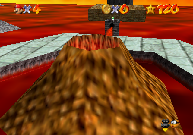 File:Lethal Lava Land volcano SM64.png - Super Mario Wiki, the Mario ...