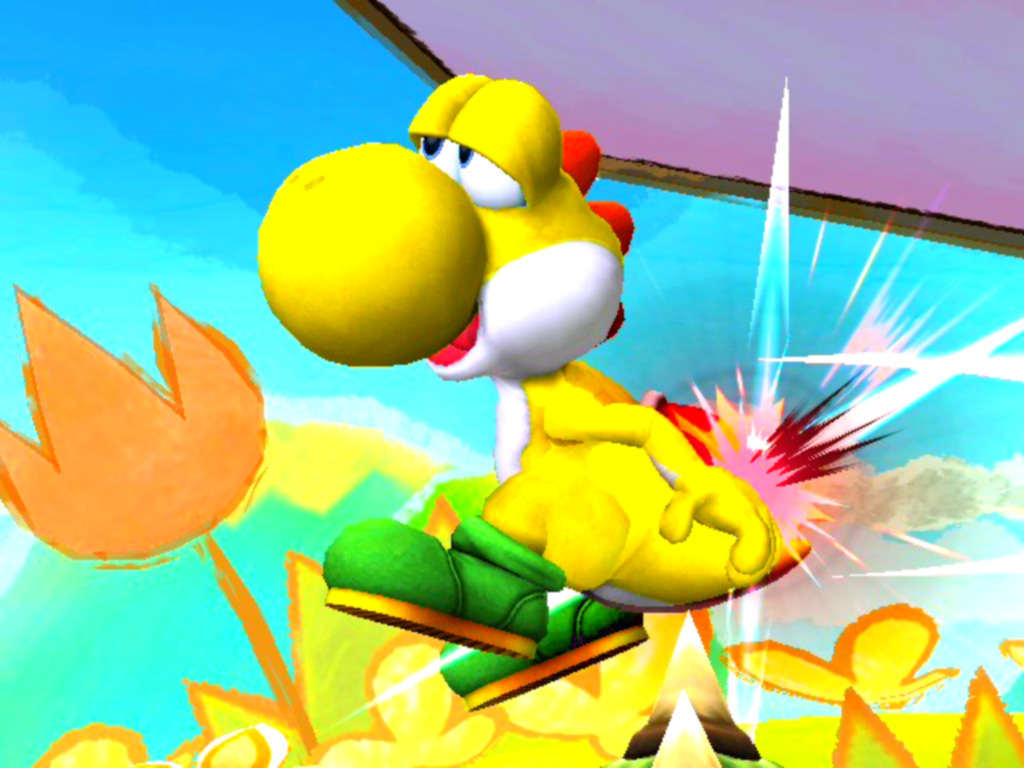 File:Yellow Yoshi Super Smash Bros. Melee.png - Super Mario Wiki, the ...