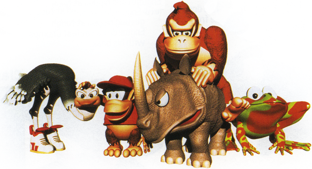 File:DKC Animal Buddies.png - Super Mario Wiki, the Mario encyclopedia
