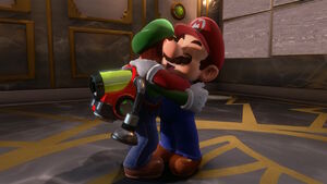 File:LM3 Luigi and Mario hug.jpg - Super Mario Wiki, the Mario encyclopedia