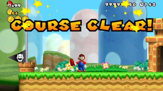 File:NSMBW Mario Level Complete Screenshot.png - Super Mario Wiki, the ...