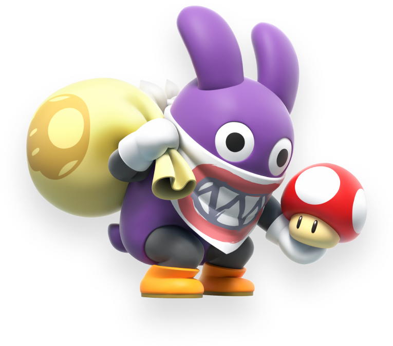 File:SMBW Nabbit.png - Super Mario Wiki, the Mario encyclopedia