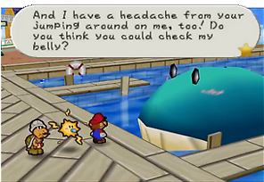 File:Whale Needs Help PM.png - Super Mario Wiki, the Mario encyclopedia