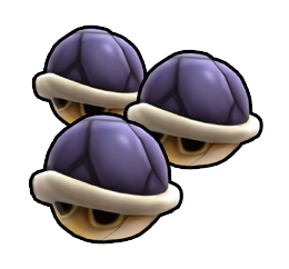 File:MKAGPDX Shell Black Triple.png - Super Mario Wiki, the Mario ...