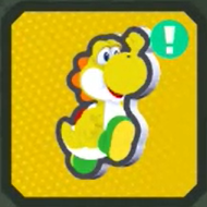 File:Standee Jumping Yellow Yoshi.png - Super Mario Wiki, the Mario ...