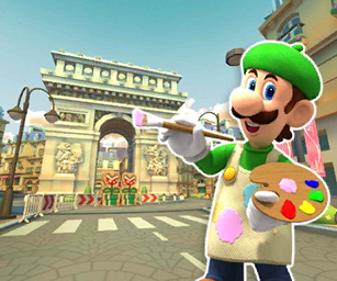 File:MKT Icon ParisPromenade3 LuigiPainter.png - Super Mario Wiki, the ...