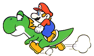 File:SMB Pinball-Mario Riding Yoshi Art - Copy.PNG - Super Mario Wiki ...