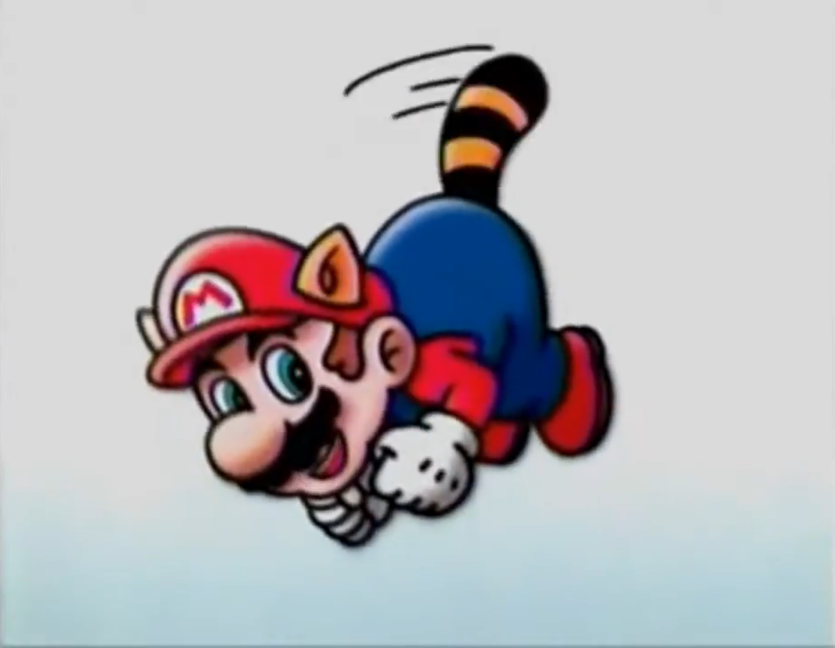 File:Raccoon Mario Japanese Advance commercial.png - Super Mario Wiki ...