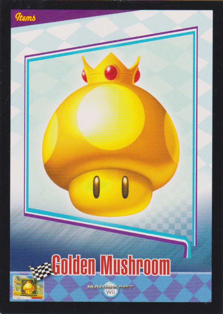 File:MKW Golden Mushroom Trading Card.png - Super Mario Wiki, the Mario ...