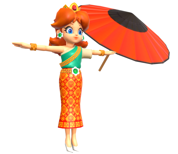 File:MKTDaisyThaiDressModel.png - Super Mario Wiki, the Mario encyclopedia