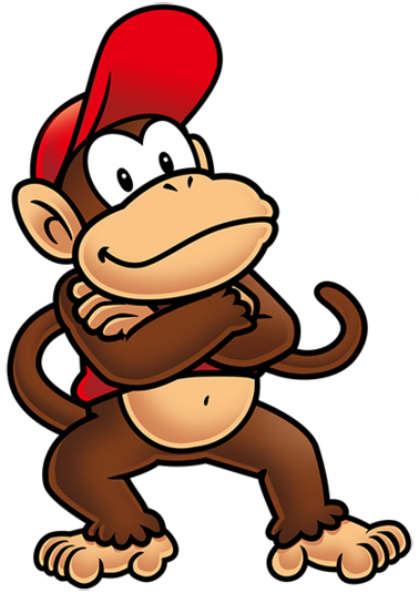 File:Diddy Kong cross arms 2D.png - Super Mario Wiki, the Mario ...