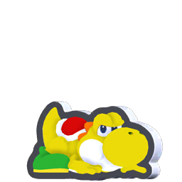 File:Standee Crouching Yellow Yoshi.png - Super Mario Wiki, the Mario ...