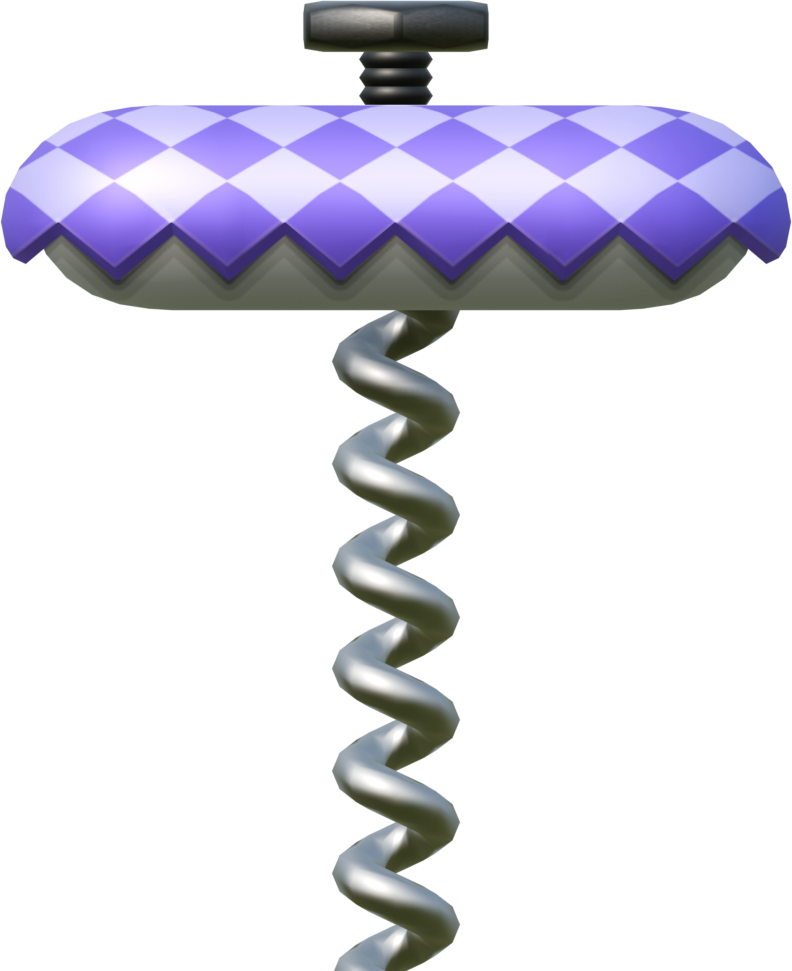 File:NSMBW Asset Model Screwtop Shroom.png - Super Mario Wiki, the ...