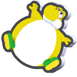 File:Standee Balloon Yellow Yoshi.png - Super Mario Wiki, the Mario ...