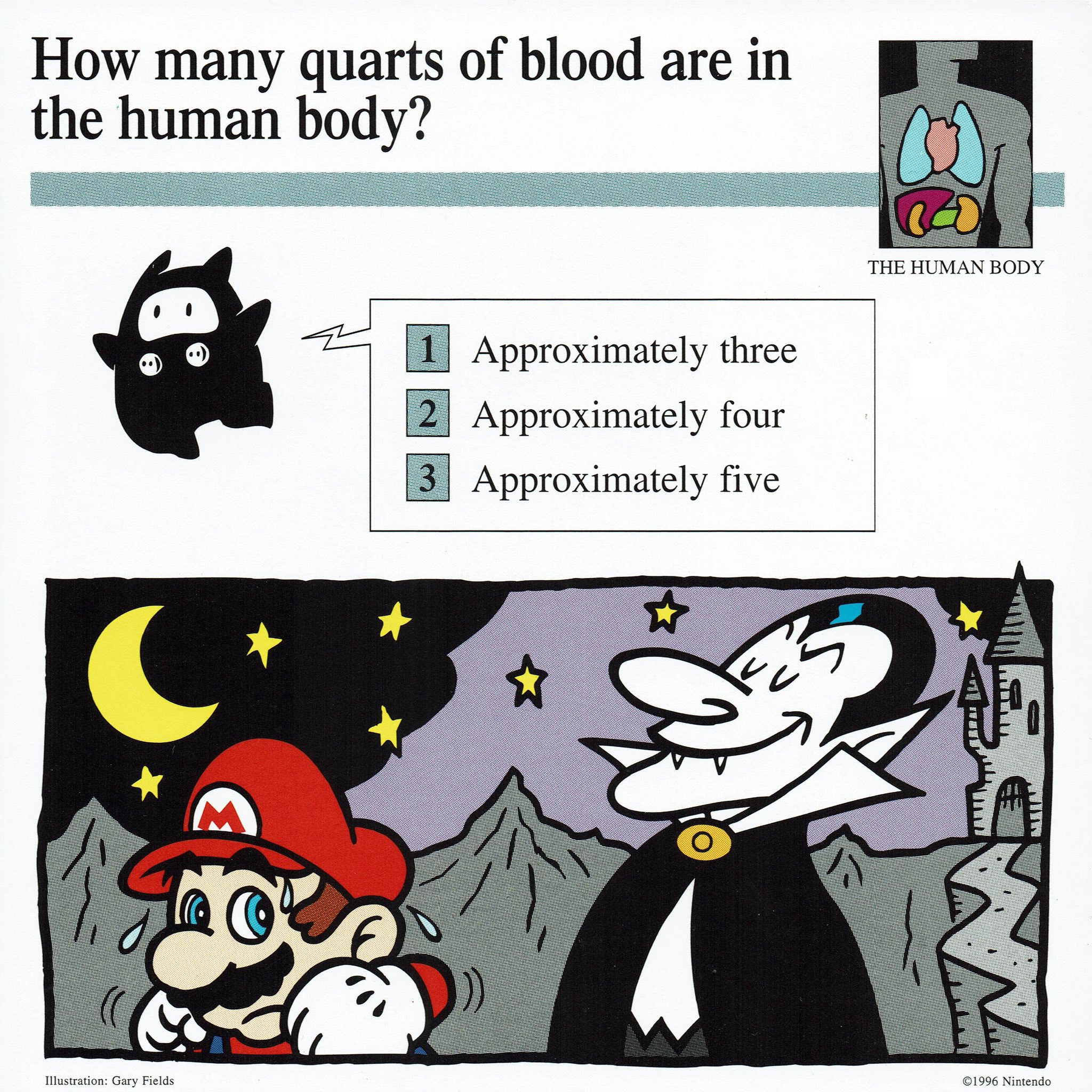 File:Quarts of blood quiz card.jpg - Super Mario Wiki, the Mario ...