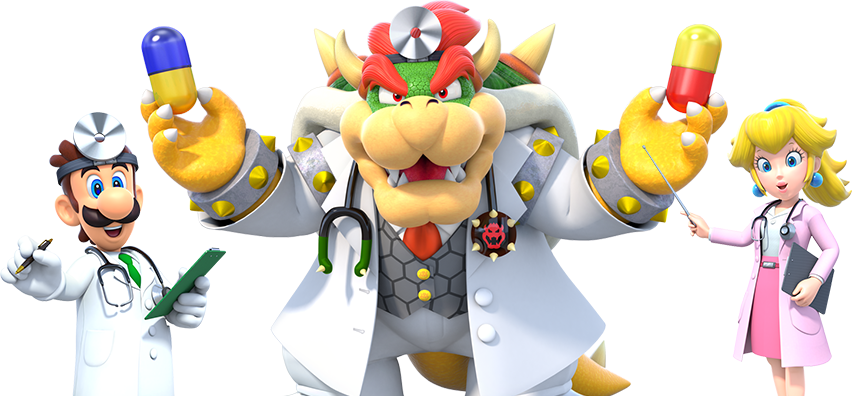 File:DMW Dr Luigi, Dr Bowser and Dr Peach.png - Super Mario Wiki, the ...