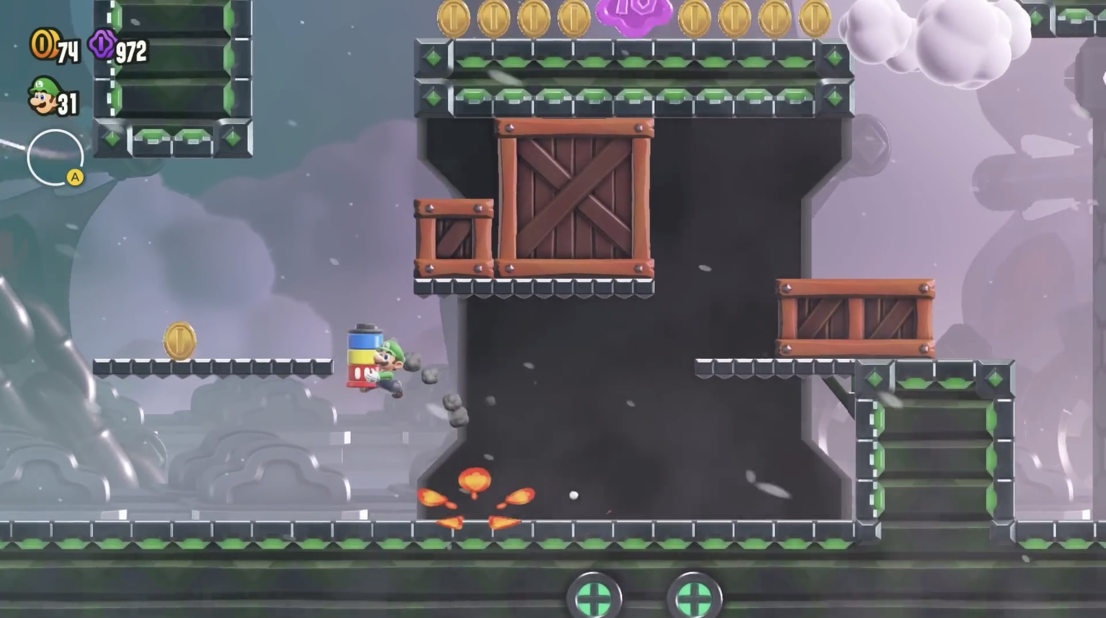 File:SMBW Fluff-Puff Peaks Flying Battleship first 10-flower coin.jpg ...