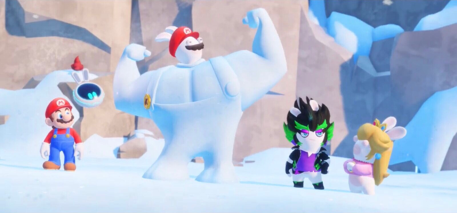 File:Rabbid Mario snowman.jpg - Super Mario Wiki, the Mario encyclopedia