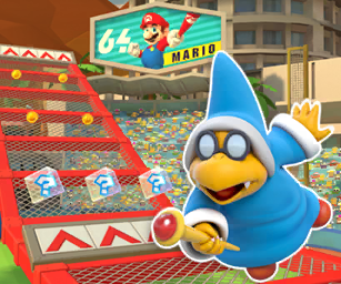 File:MKT Icon LosAngelesLaps3T Kamek.png - Super Mario Wiki, the Mario ...