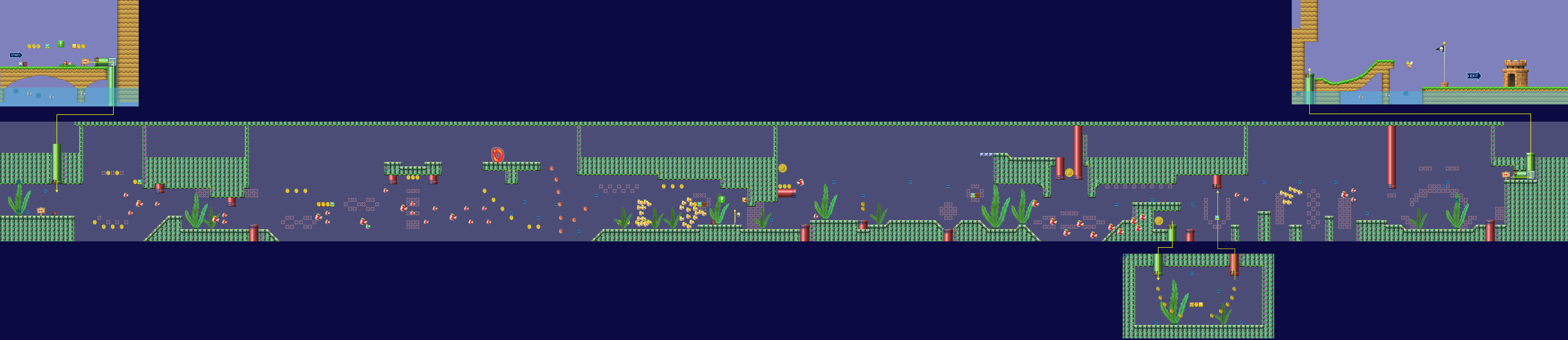 File:NSMBW World 1-4 Map.png - Super Mario Wiki, the Mario encyclopedia