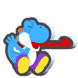 File:Standee Eating Light Blue Yoshi.png - Super Mario Wiki, the Mario encyclopedia