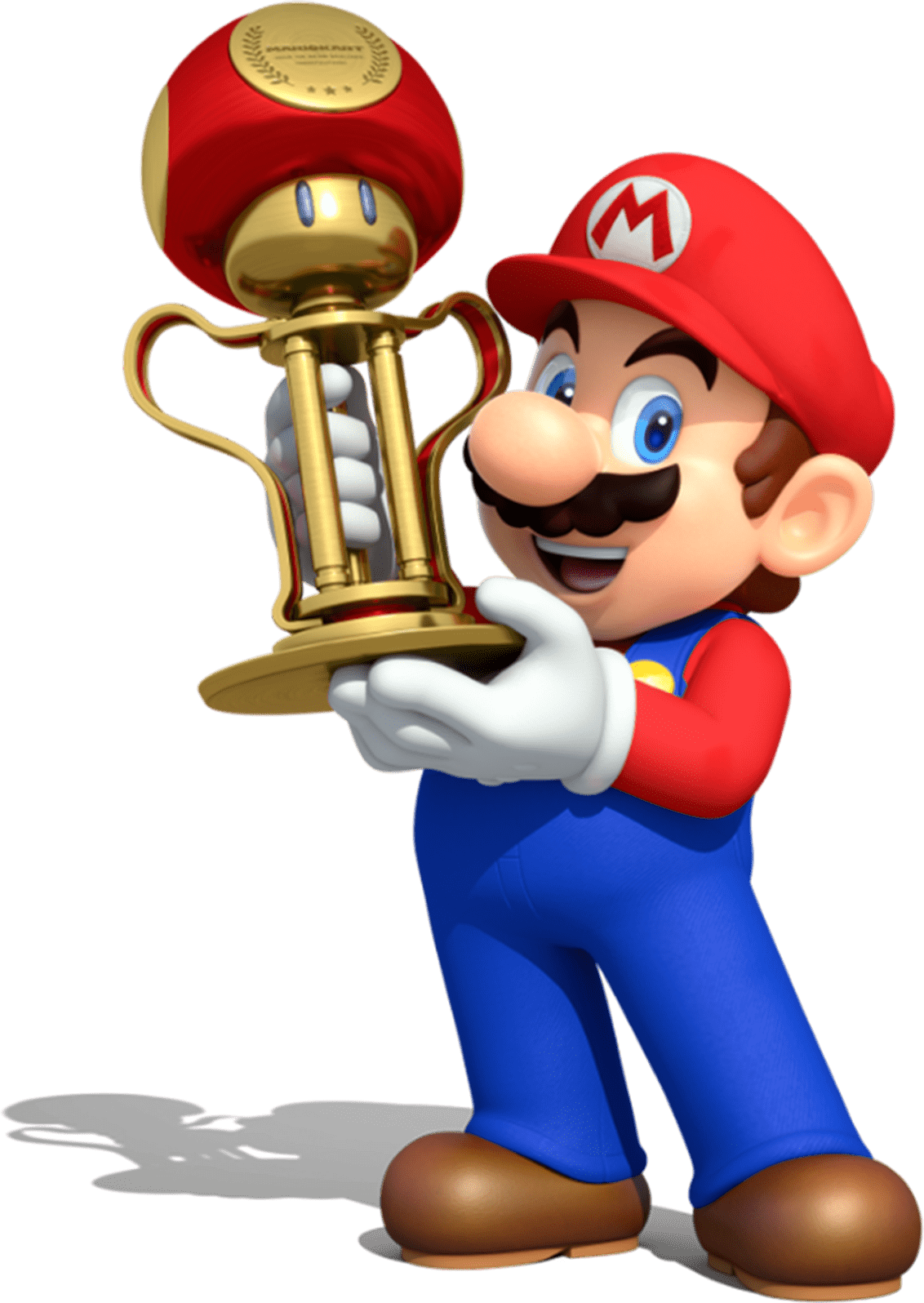 File:MK8 Mario Hold Trophy Artwork.png - Super Mario Wiki, the Mario ...