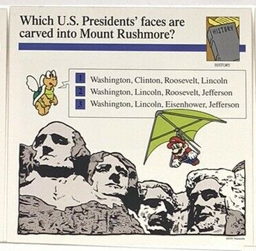 File:Mount Rushmore quiz card.jpg - Super Mario Wiki, the Mario ...