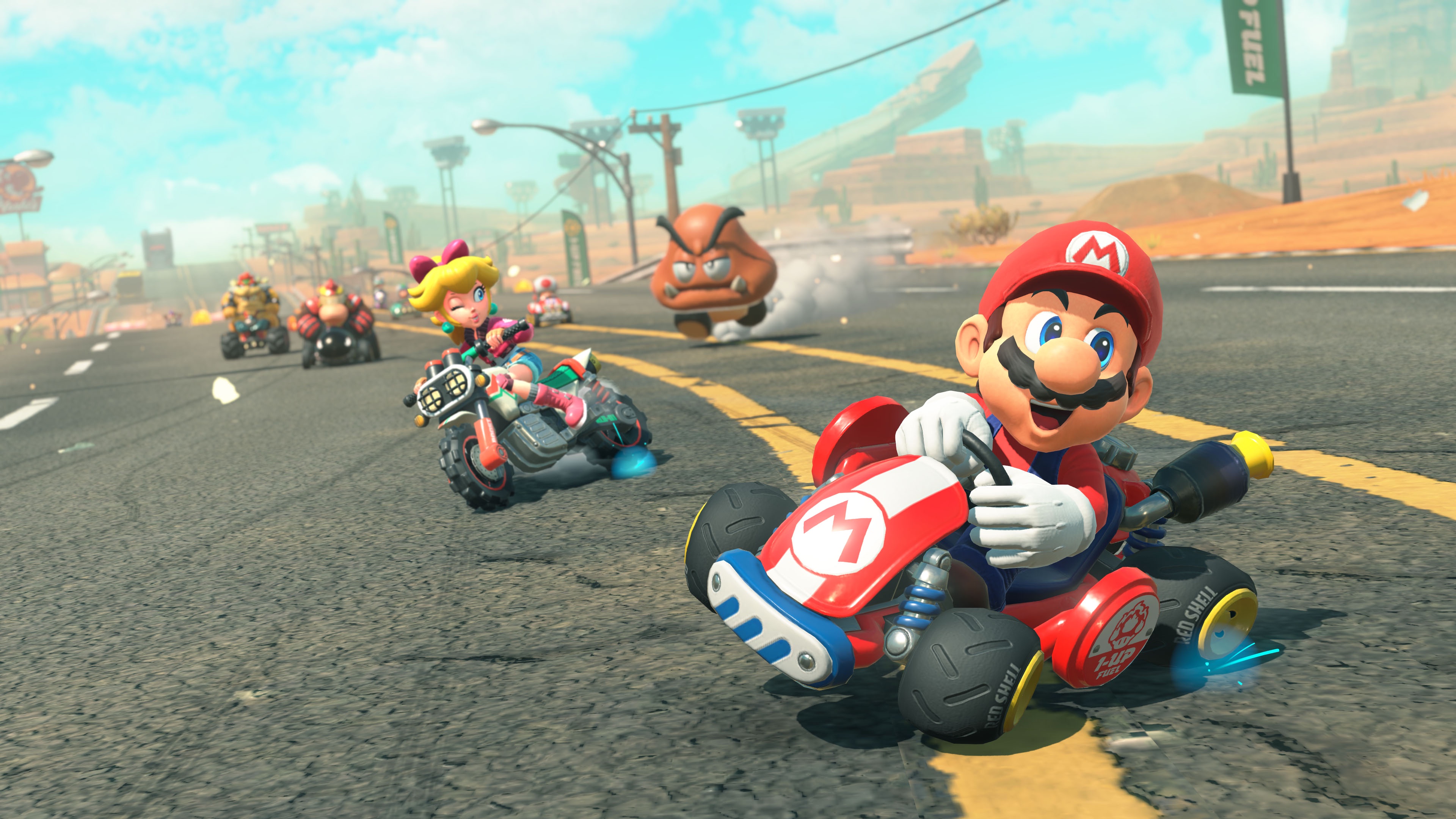 File:MKW Mario racing on Mario Bros. Circuit screenshot 1.jpg - Super ...