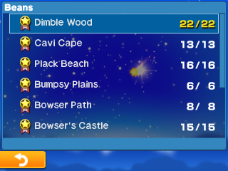 File:MLBISDX BeansMenu.png - Super Mario Wiki, the Mario encyclopedia