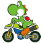 File:Pr MroKrt8 Bike Chara Yoshi.png - Super Mario Wiki, the Mario ...