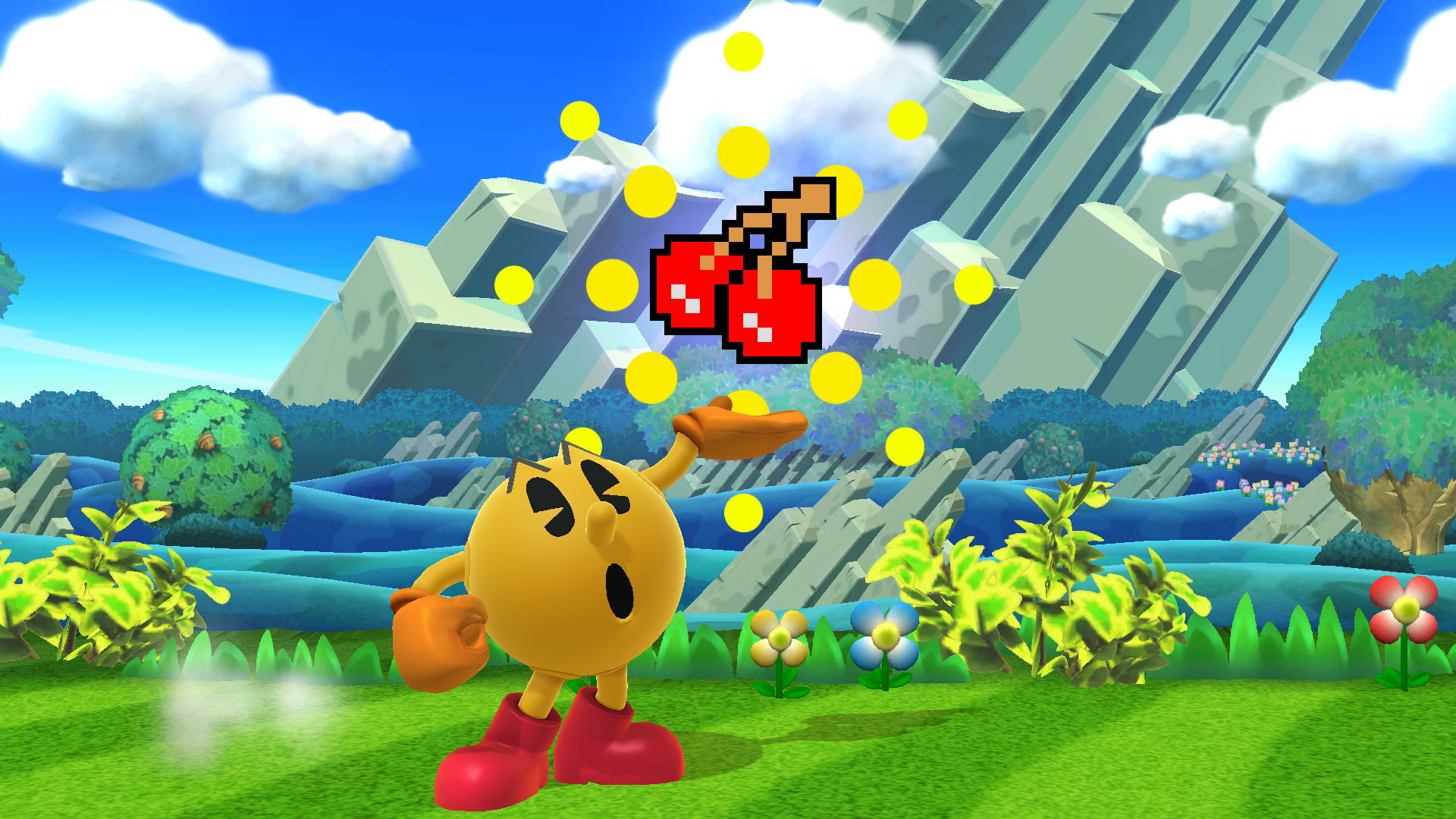 File:Pac-Man Bonus Fruit Cherry Wii U.jpg - Super Mario Wiki, the Mario ...